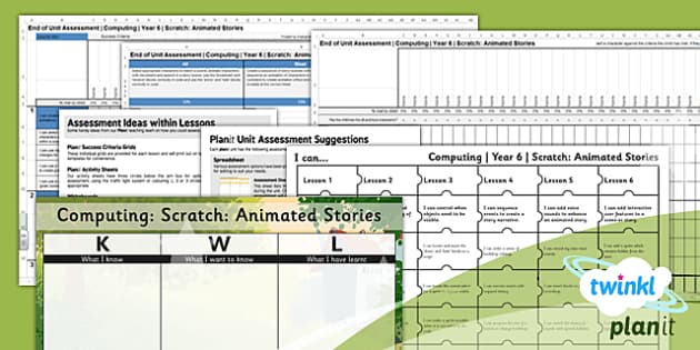 Computing: Scratch Animated Stories Year 6 Unit Assessment Pack