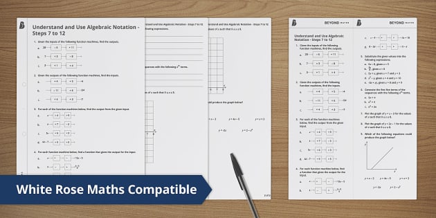 Free 👉 Understand And Use Algebraic Notation Steps 7 12 Homework