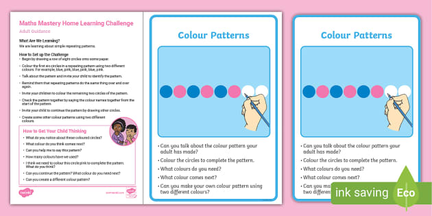 👉 Maths Mastery Exploring Pattern Home Learning Challenge 👉 Maths Mastery Exploring Pattern Home Learning Challenge
