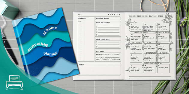 Blue Waves | At Home Productivity Planner (teacher made)