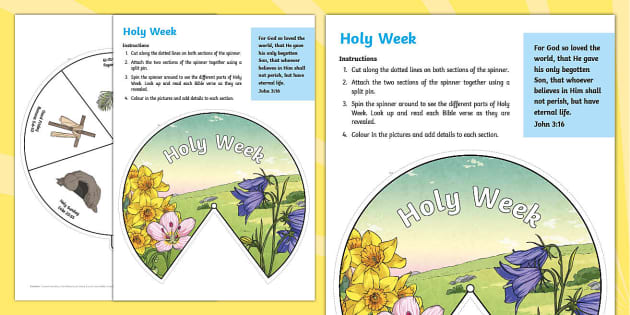 Holy Week Spinner (Hecho por educadores) - Twinkl