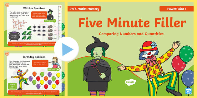 Kindergarten Maths Mastery: Five Minute Filler Comparison PowerPoint