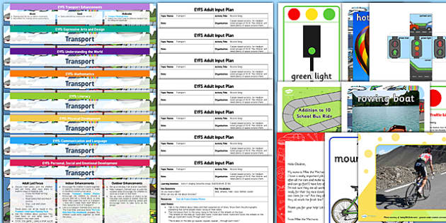 EYFS Transport-Themed Lesson Plan, Enhancement Ideas and Resources Pack