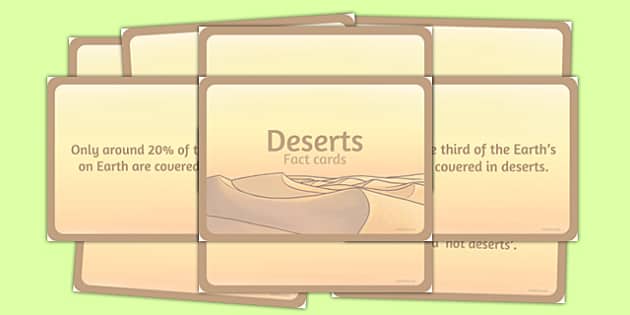 Editable Amazing Deserts Display Fact Cards - Twinkl