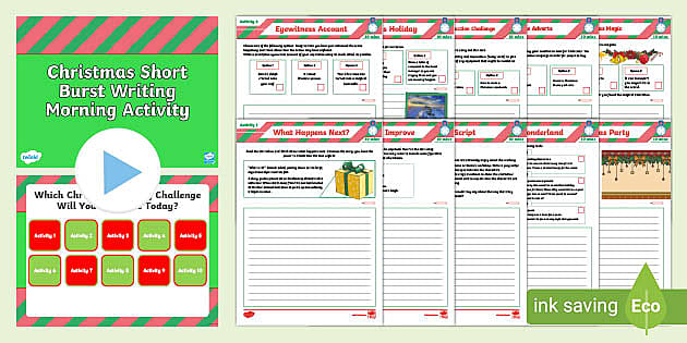 UKS2 Christmas Short Burst Writing Morning Activity Pack