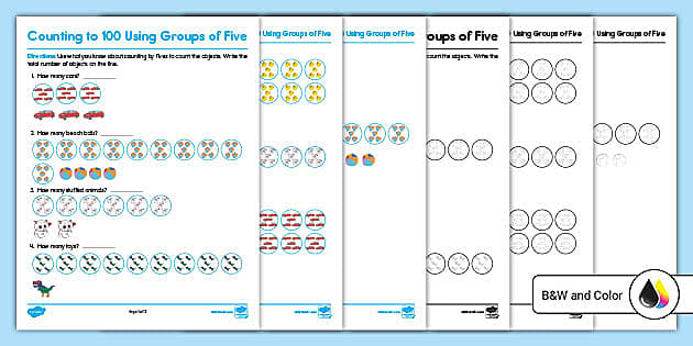 Counting To 100 Using Groups Of Five teacher Made 