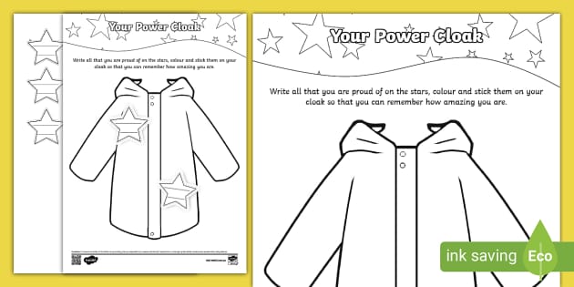 Your Power Cloak Activity (teacher made) - Twinkl