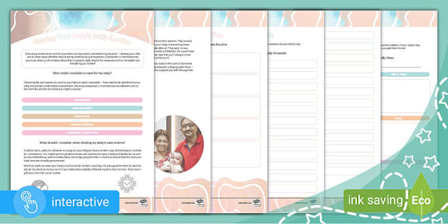 Sharing Your Baby's Daily Routine (teacher made) - Twinkl