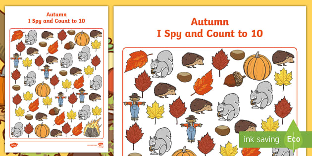 Autumn I Spy and Count to 10 (teacher made)