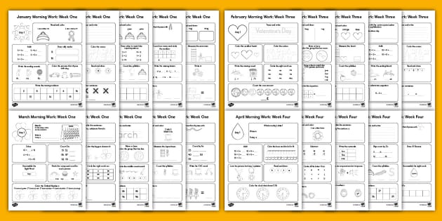 Kindergarten Morning Work | Resource | Twinkl USA - Twinkl