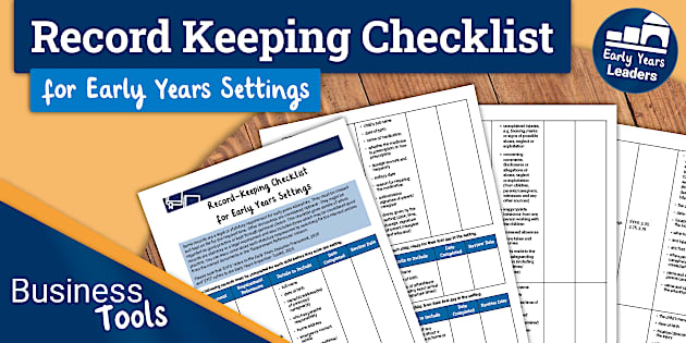 Record-Keeping Checklist for Early Years Settings | Twinkl