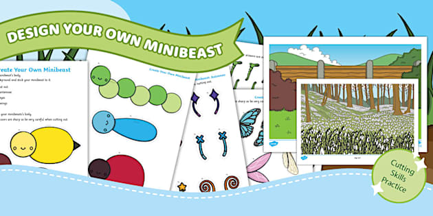 Create Your Own Minibeast Cut and Stick Activity - KS1