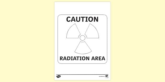 FREE! - Nuclear Symbol Colouring | Colouring Sheets - Twinkl