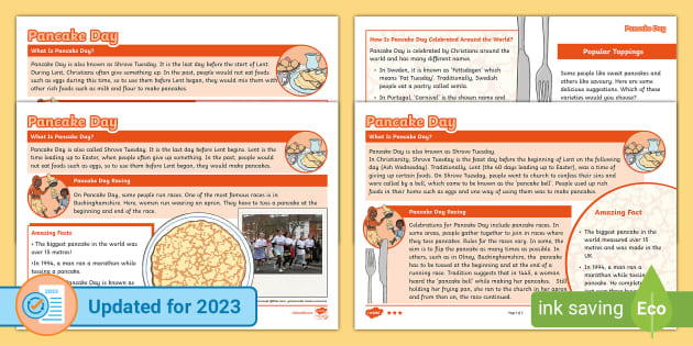 Pancake Day Facts for Kids - Pancake Day Fact File - Twinkl