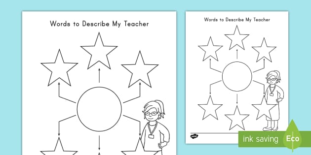 Words to Describe My Teacher: Teacher Appreciation Writing Activity
