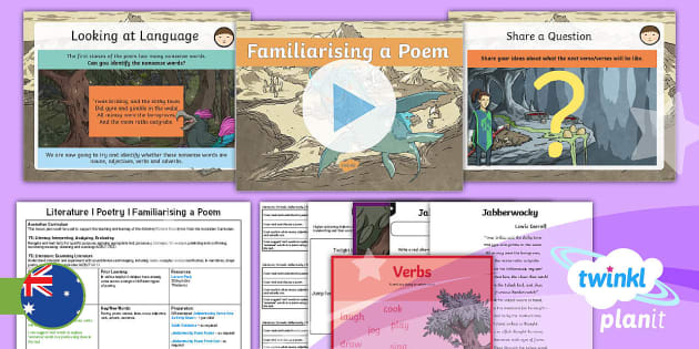 PlanIt English Year 5 Animals: Jabberwocky Poetry (1) Lesson Pack