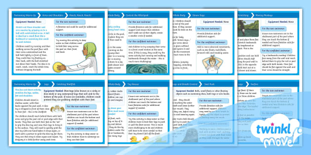 Swimming Cool-Down Cards - Twinkl Swim - PE - Move - Twinkl