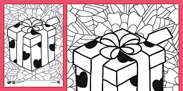 * NEW * Mindfulness Gift Colouring Page (teacher made)