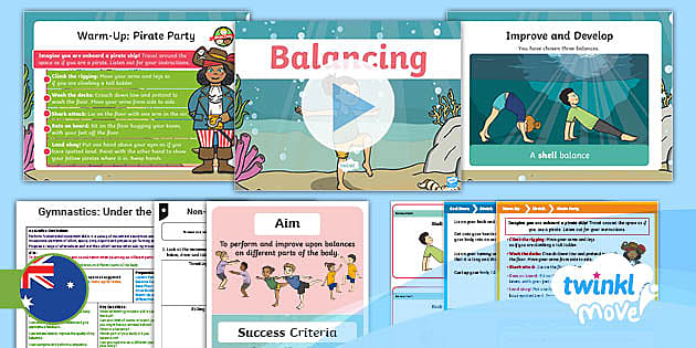 Twinkl Move PE - Y2 Gymnastics: Under the Sea L1 – Balancing