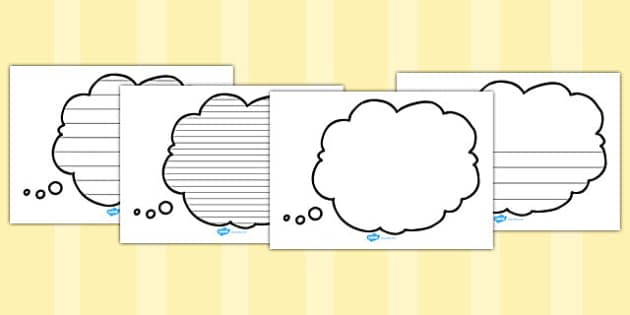 Editable Thought Bubble - Thought bubble, thinking bubble