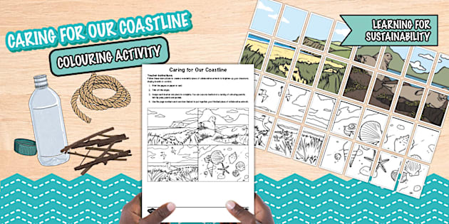 Caring for Our Coastline Collaborative Colouring Activity