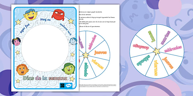 Días de la semana - ruleta (teacher made) - Twinkl