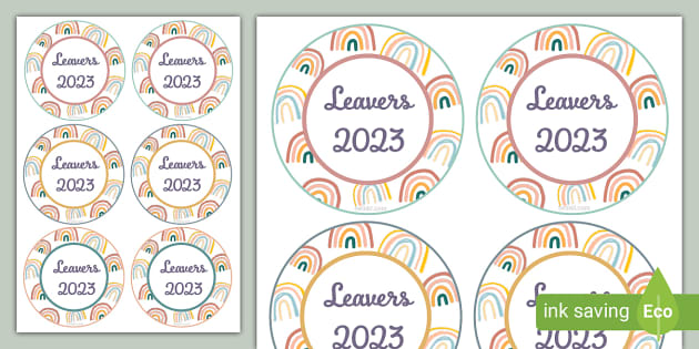 👉 Leavers 2023 Rainbow Circle Labels (teacher made)