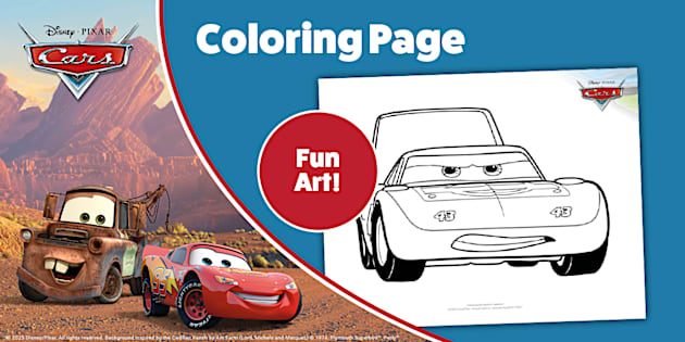 the king coloring page cars