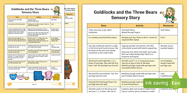 Goldilocks Nursery Story | Goldilocks & Three Bears Sensory