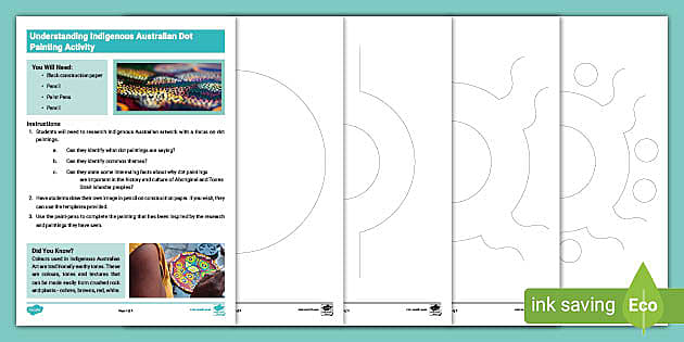 Understanding Indigenous Australian Dot Painting Activity