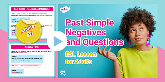 ESL Past Simple (profesor hizo) - Twinkl