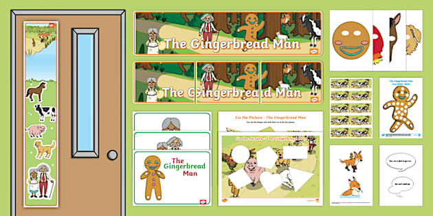 Classroom Themed Decor Resource Pack- The Gingerbread Man