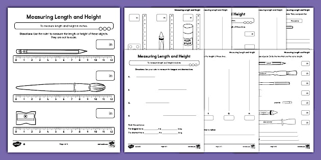 First Grade Measuring Length and Height Activity - Twinkl First Grade Measuring Length and Height Activity - Twinkl