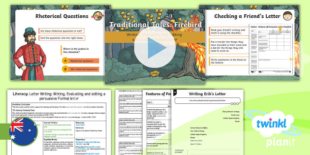 Year 5 Firebird: Letter Writing (3) Lesson (teacher made)