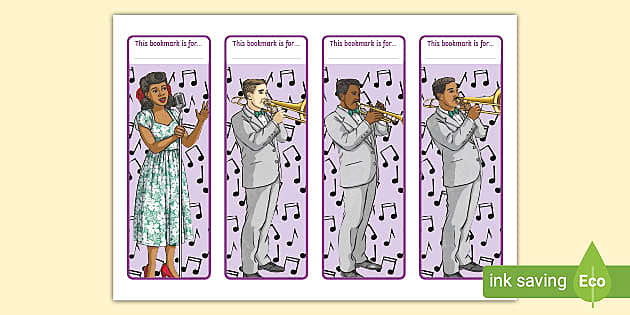 FREE! - International Jazz Day Bookmarks (teacher made)