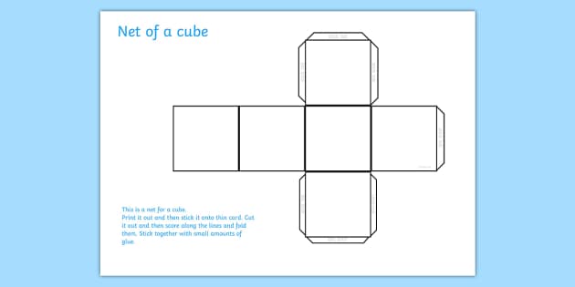 Cube Net Mathematics Resource teacher Made Twinkl