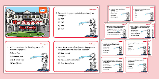 The Singapore Quiz Cards (l'insegnante ha fatto) - Twinkl