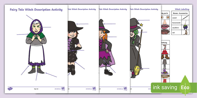 Fairy Tale Witch Description Activity Sheets