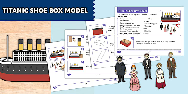 KS1 Titanic Shoe Box Model