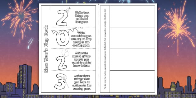 Printable New Year's Flap Book | Twinkl New Year Resources