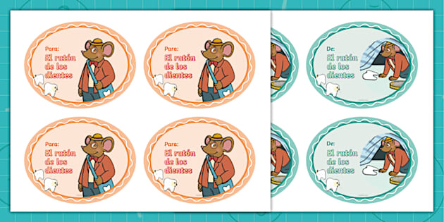 Ratón de los dientes - etiquetas