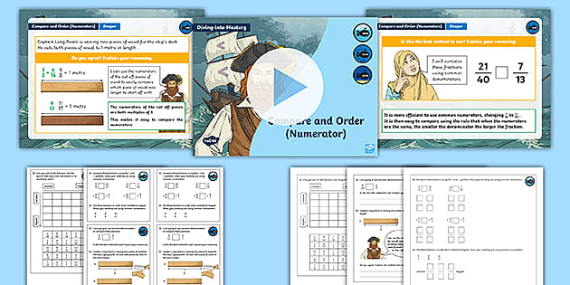 👉 Year 6 White Rose Maths Supporting Order and Compare Numerator