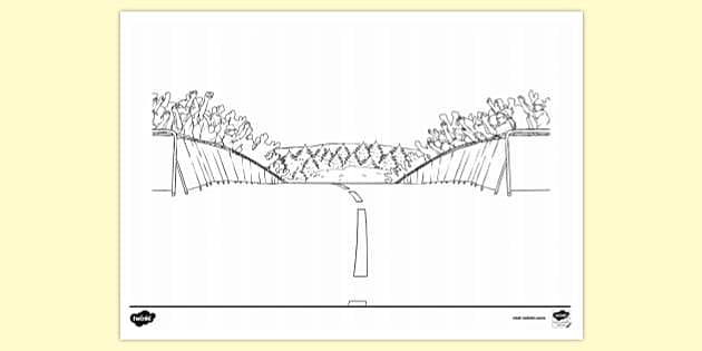 FREE! - Race Finish Line With Cheering Crowd Colouring Sheet