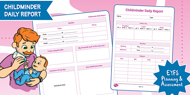 Northern Ireland EYFS Age 0-2 Childminder Daily Report