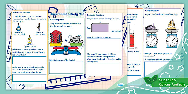 Measurement Activity Mat (Ages 7 - 8) (Hecho por educadores)