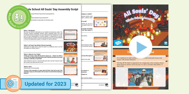 All Souls' Day Whole School Assembly Pack (Teacher-Made)