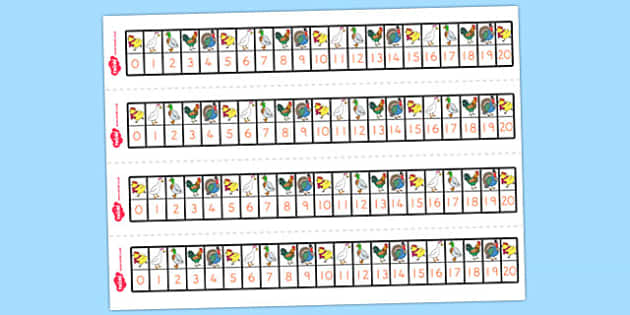 Chicken Licken Number Track 0-20 (teacher made) - Twinkl