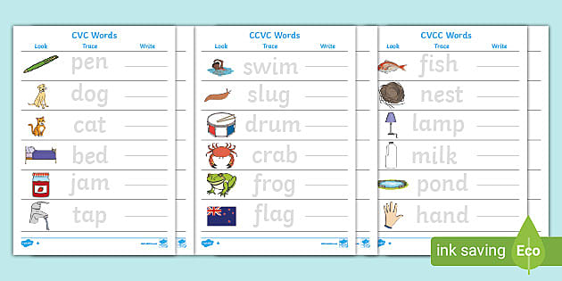 New Zealand CVC, CCVC and CVCC Worksheet (teacher made)