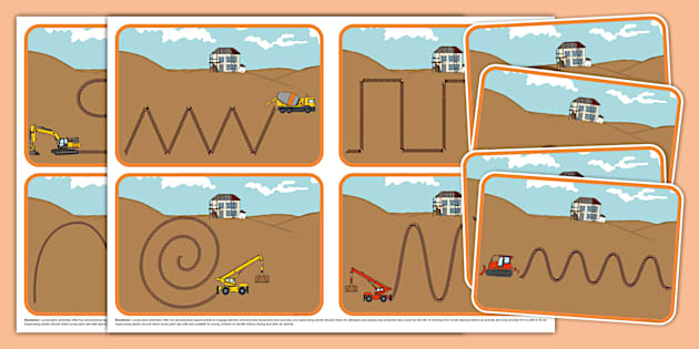 Construction Site Mark-Making Pattern Cards | Twinkl Construction Site Mark-Making Pattern Cards | Twinkl