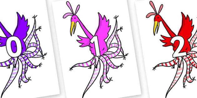 FREE! - Numbers 0-100 on Roly Poly Bird to Support Teaching on The Enormous